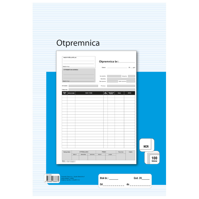 Dostavnica, obrazac B-6 Fokus - Dantkom
