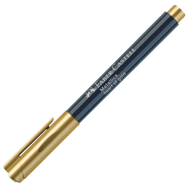 Marker permanentni 1-2mm Metallic Faber-Castell metalik zlatni - Dantkom