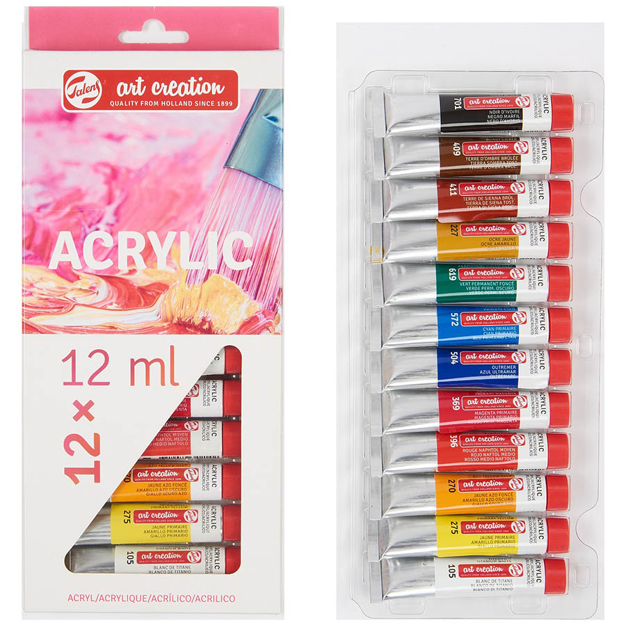 Akrilne boje Talens Art Creation 12ml set 12 boja - Dantkom