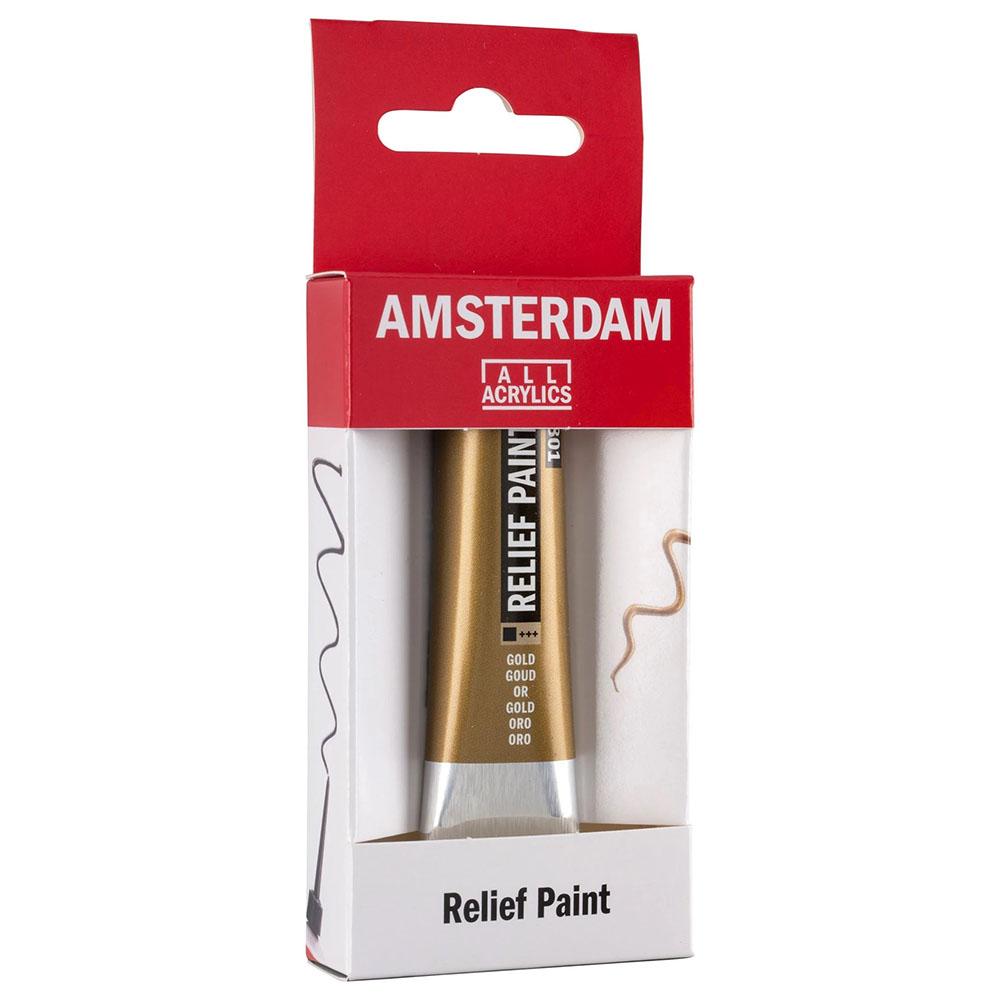 Konturpasta 20ml Amsterdam Relief Paint Royal Talens 801 zlatna - Dantkom