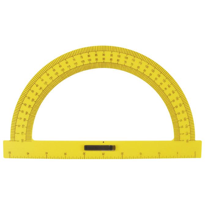 Kutomjer za školsku ploču 180° pvc Arda - Dantkom