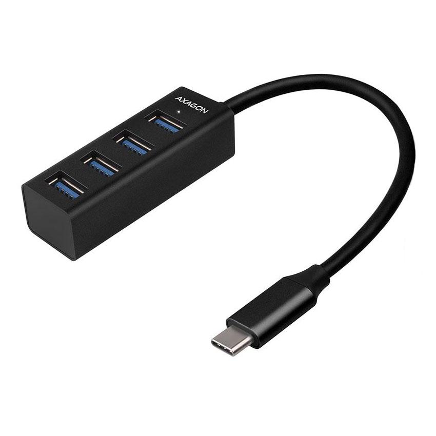 USB HUB Mini 4xUSB3.2, USB C kabel 20cm Axagon HUE-M1C - Dantkom